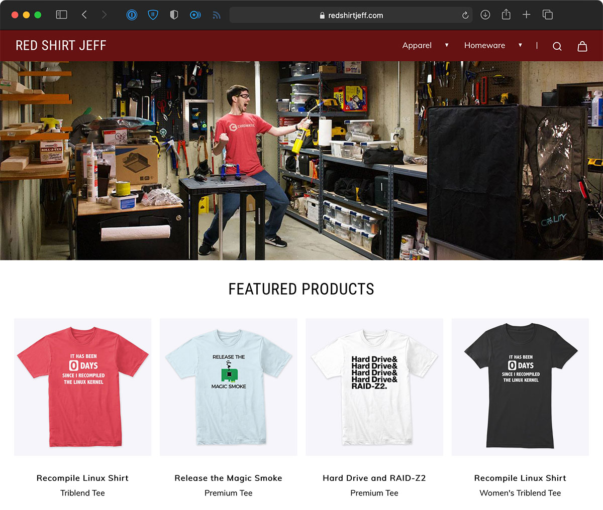 Launched: Red Shirt Jeff merch store - Jeff Geerling